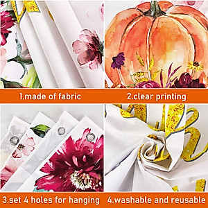 Little Pumpkin Baby Shower Decorations, Fall Baby Shower Party Supplies, Glitter A Little Pumpkin Is On The Way Banner Backdrops Photograph Props Maple Leafs for Gender Reveal Thanksgiving Decor