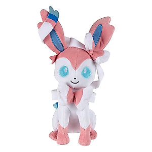 Pokemon 8" Eevee & Sylveon Plush Stuffed Animal Toys, 2-Pack - Eevee Evolution - Officially Licensed - Gift for Kids - 2+