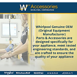 Whirlpool W10830608 Genuine OEM Warming Drawer Medallion Handle Kit For Ranges