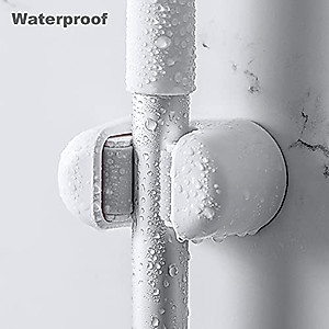 BEZOX Broom Holder, 3 PCS Wall Mount Mop Organizer Gripper, Self-adhesive Cleaning Suppliers Hanger Stands Rack for Bathroom, Kitchen, Garden, Garage Organization Storage