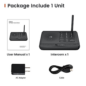 Chtoocy Wireless Intercoms for Home Hands Free & Two Way Audio Wirelss Intercom System, Clear Sound Anti-Interference Full Duplex 1 Mile Range, Room to Room Communication System
