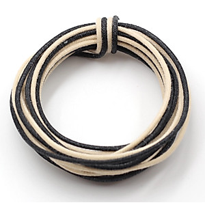 The Art Of Tone Guitar Wire, Hookup Wire, Gavitt Cloth Wire, 22awg Stranded Copper Wire, 6 feet of Each Color Black/White Pushback Wire for Electric Guitar and Other Instruments