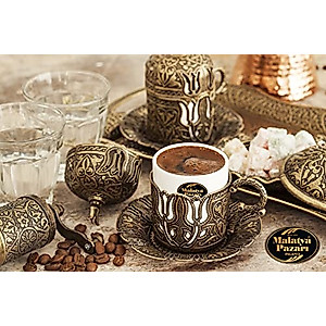 Palanci | Turkish coffee set of 4 | Premium mocha | 400 gr. | Gift set with nougat | ground coffee | 4 varieties Türk kahvesi, Dibek kahvesi, Ege and Osmanli kahvesi | mocha coffee | like espresso