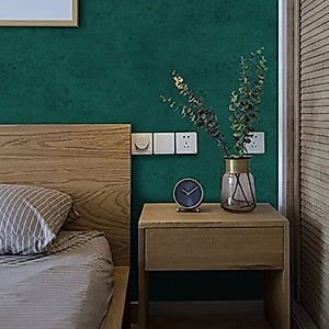 WADILE Peel and Stick Wallpaper 15.9in x 78.7in, Dark Green Concrete Contact Paper for Cabinets/Countertops Waterproof, Wall Paper for Bedroom, Stick on Wallpaper Textured Self Adhesive