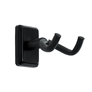 Gator Frameworks Acoustic/Electric Guitar Wall Hanger with Black Mounting Plate (GFW-GTR-HNGRBLK)