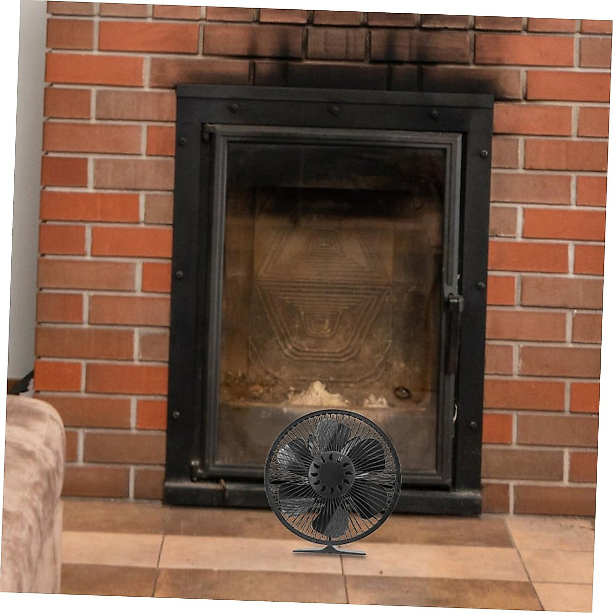 Veemoon Stove Fan Fan 6 Blades Fireplace Fan Heat-Powered Oscillating Stove Fan for Wood Burning Stoves