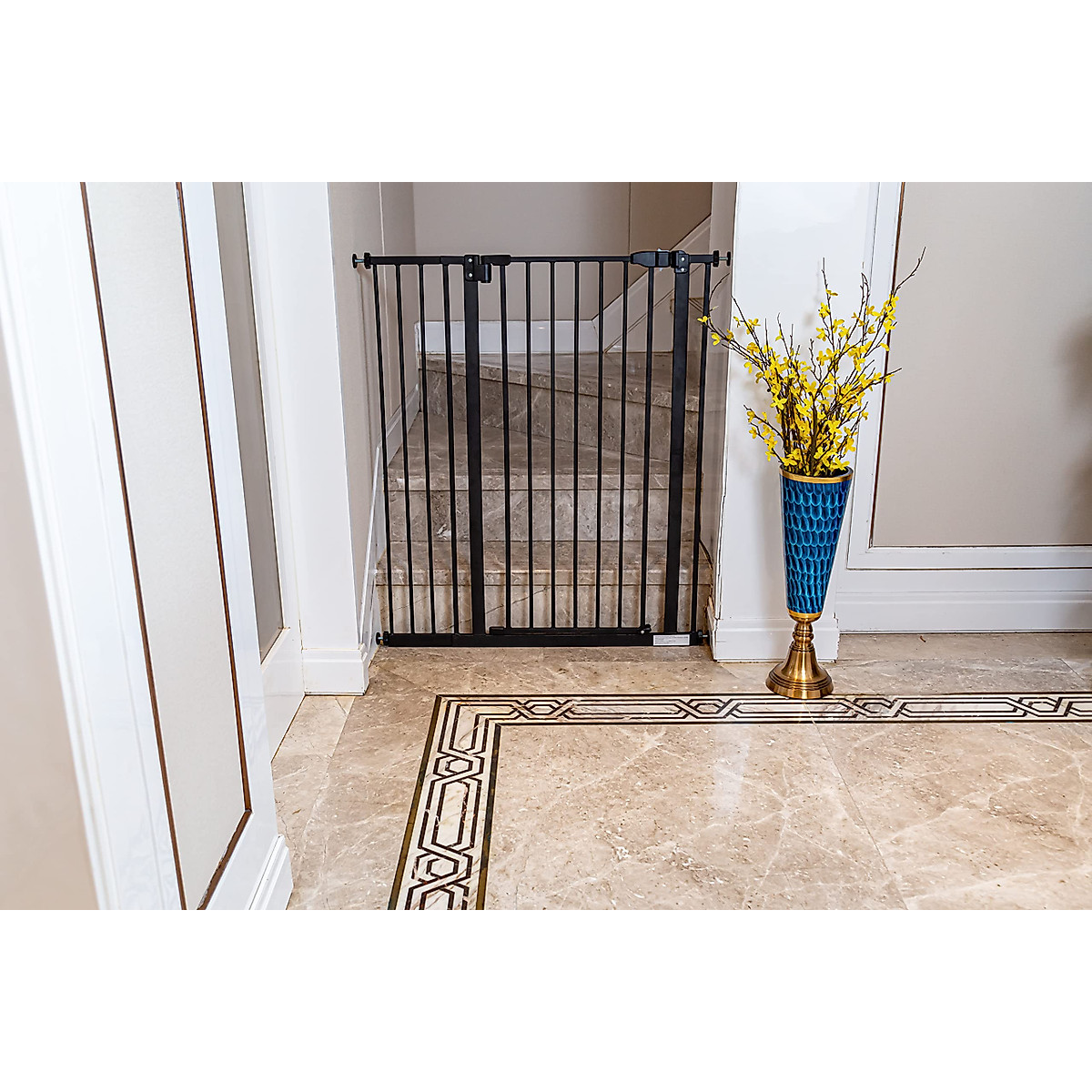 Kinfant 41" Extra Tall Baby Gate - 41 Inch Pet Gate Includes 6-Inch Extension Kit & Pressure Mount Kit, Auto Close Baby Gates for Toddler and Pet