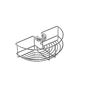 Croydex Chrome Easy to Fit Riser Rail Basket Shower Storage, 5 Year Rust Free Guarantee