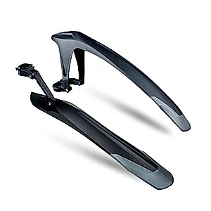 RNAGRET Bike Fender, Bicycle Fender MTB Mudguard Adjustable Bicycle Fender Sets E- Bike Fender Quick Release for 24 26 27. 5 29 Inch (Color : Front)