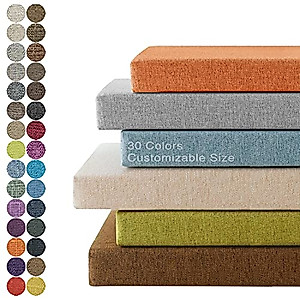 PHUSTJKL Custom Size Bench Cushion, 1.97IN Thick Patio Bench Cushion/Bay Window Seat Cushion, Non-Slip Washable Removable Cover Chair Pads for Indoor/Outdoor Bench Patio Furniture Swing-30 Colors