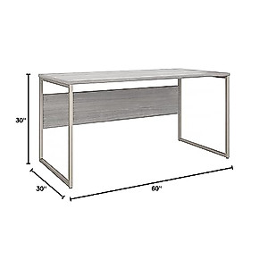 Bush Business Furniture Hybrid Computer Table Desk with Metal Legs, 60W x 30D, Platinum Gray