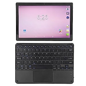 Mavis Laven HD Tablet, Gaming Tablet 3 Card Slots 10.1 Inch FHD Dual Camera with Keyboard for Business (US Plug)