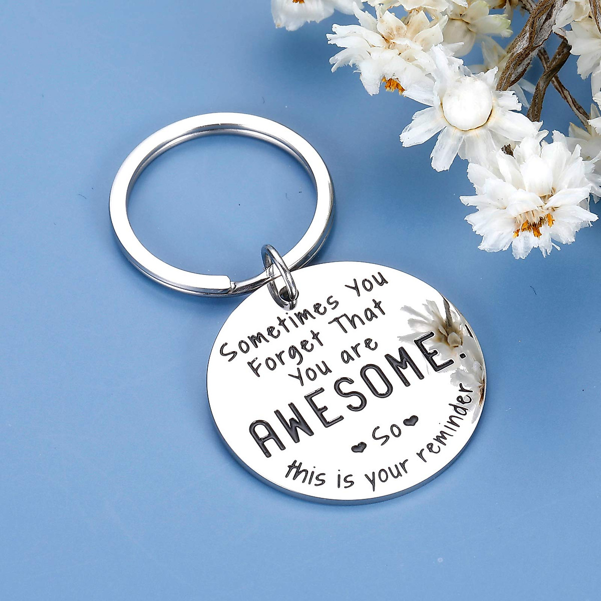 SYGUNAR Funny Inspirational Keychain Gifts Birthday Christmas Gifts for Women Men Best Friend BFF Him Her Thank You Gift for Coworker Boss Graduation Gifts for Daughter Son Students Key Chain