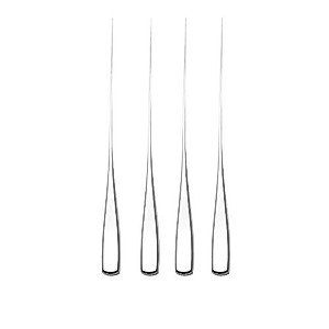 nambe - Flatware Collection - Anna Steak Knives - Set of 4 - Made with Stainless Steel - Sharp Knives Set - Dinner Knifes - Sturdy And Easy To Clean - Dishwasher Safe - Designed by Lou Henry