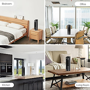 Grelife 13'' Tower Fan, Bladeless Desk Fan with 3 Speeds, Quiet Cooling, 70° Oscillation Table Fan, Compact and Portable- Ideal for Bedroom, Home Office