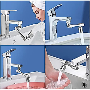 1440° Swivel Multifunctional Robotic Arm Faucet Extender, Large-Angle Rotating Splash Filter Faucet Aerator for Kitchen and Bathroom Sink, Kitchen Extension Faucet, 2 Water Outlet Modes