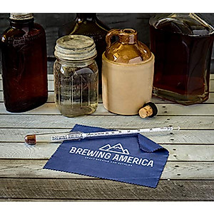 American-Made Alcohol Hydrometer Tester 0-200 Proof & Tralle Pro Series Traceable - Distilling Moonshine Alcoholmeter for Proofing Distilled Spirits