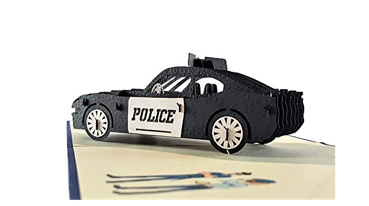 Police Car 3D Pop Up Card - Perfect for Every Occasion