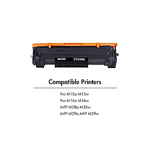 48A CF248A Toner Cartridge 2-Pack Compatible Replacement for HP 48A CF248A Toner Cartridge for HP Laserjet Pro M15w M29w M30w M31w MFP M28w M28a M29a M15a M16a M16w Printer Toner Black