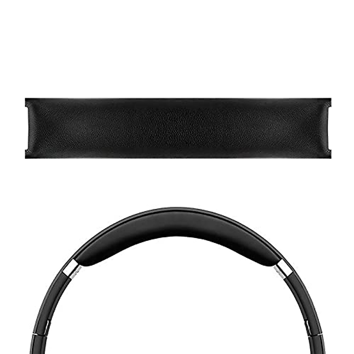 Geekria Protein Leather Headband Pad Compatible with Studio 1.0, Headphones Replacement Band, Headset Head Cushion Cover Repair Part (Black)