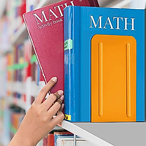 Acrimet Premium Metal Bookends (Heavy Duty) (Orange Color) (1 Pair)