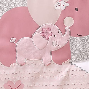 The Peanutshell Pink Elephant Crib Bedding Sets (3 Piece Crib Set)