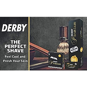 500 "Derby Premium" Single Edge Razor Blades for straight razor