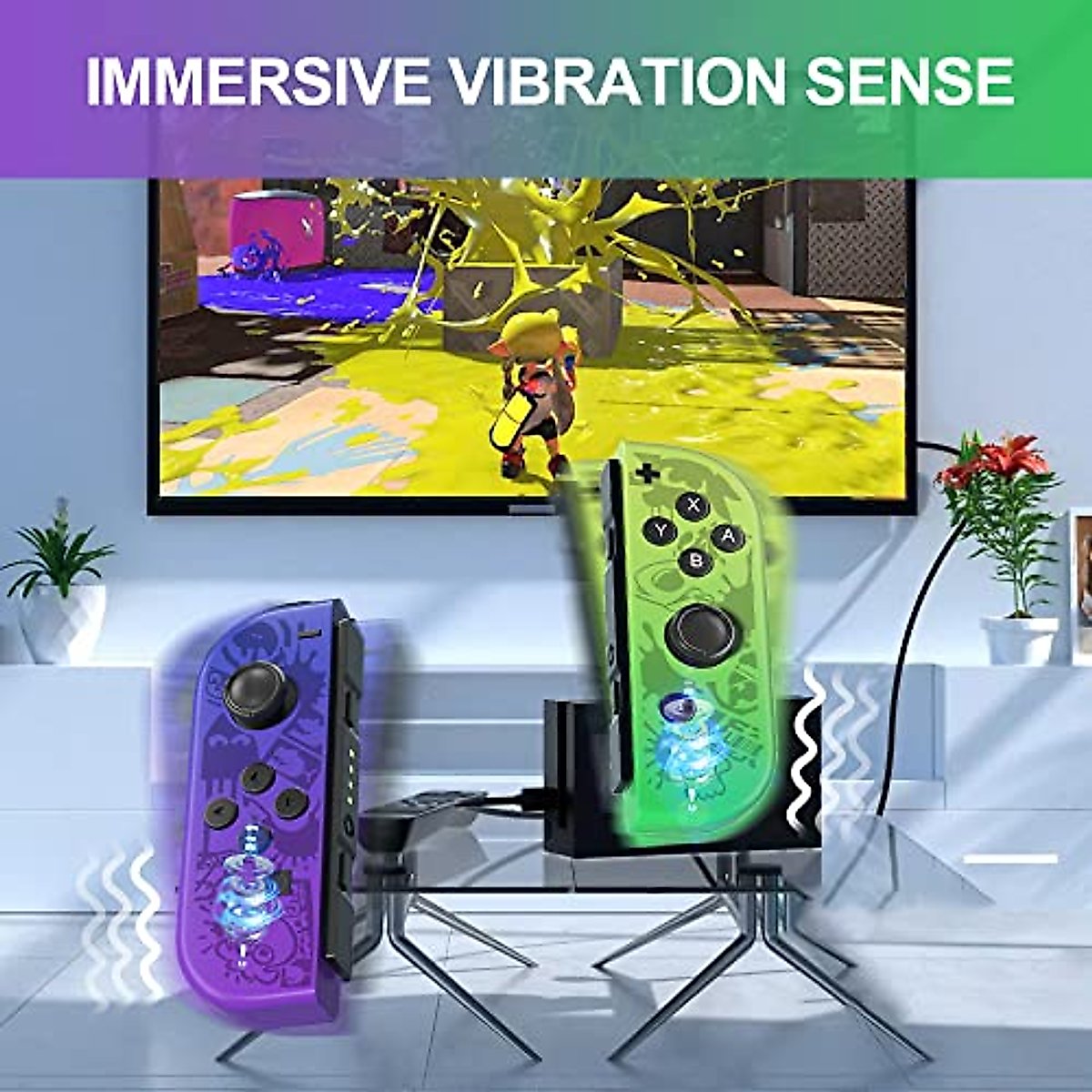Joycon Controller for Switch,Wireless Game Switch Controller Support Motion Control/Dual Vibration（PB）