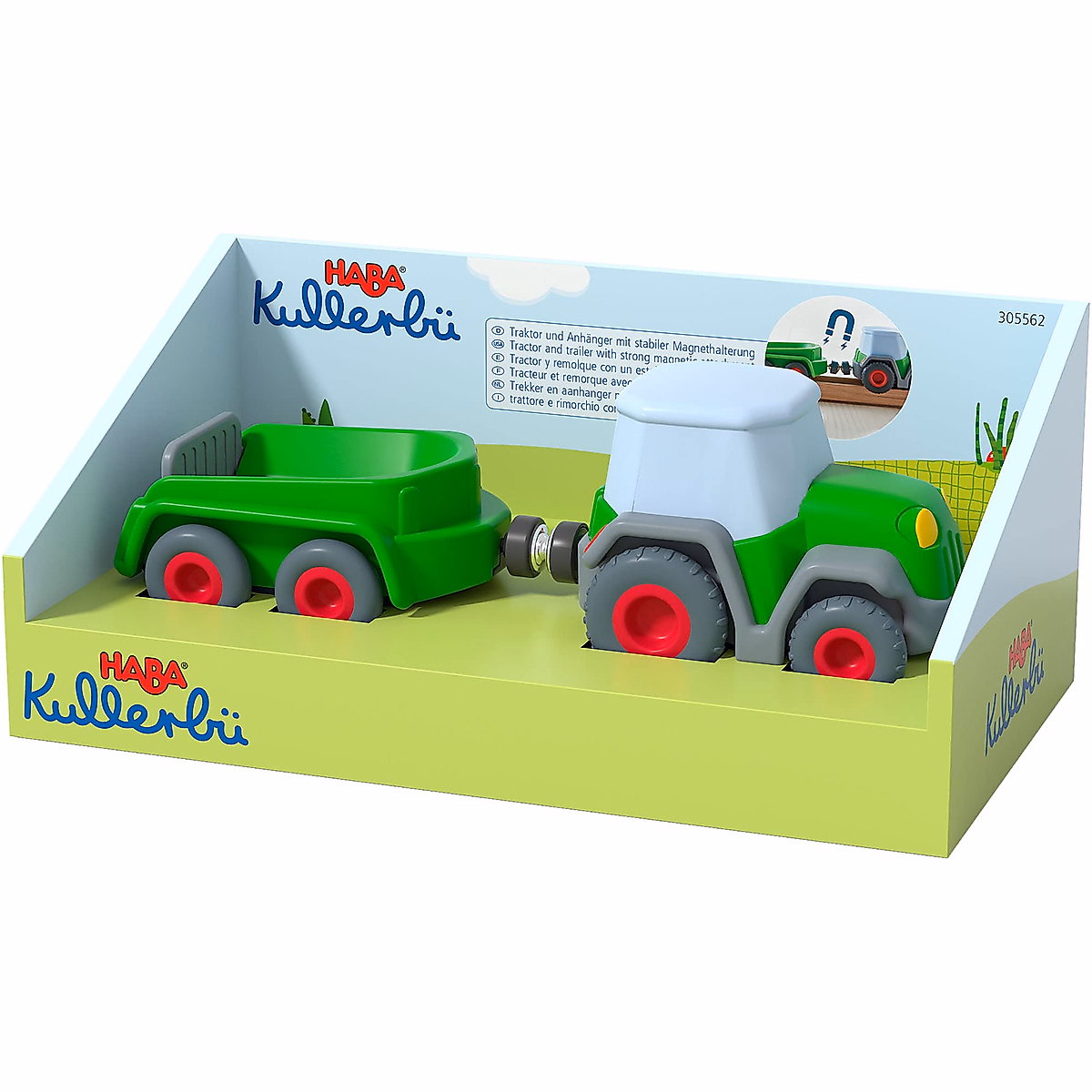 HABA Kullerbu Momentum Motor Tractor with Trailer