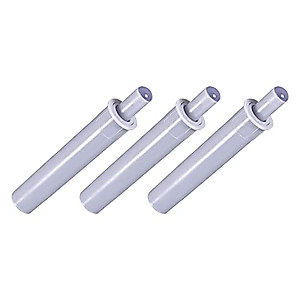 METALLIXITY Damper Buffers Push (2.36"x0.36") 3Pcs, Plastic Cabinet Push Latches Soft Quiet Close - for Door Drawer, Home Decoration, Gray