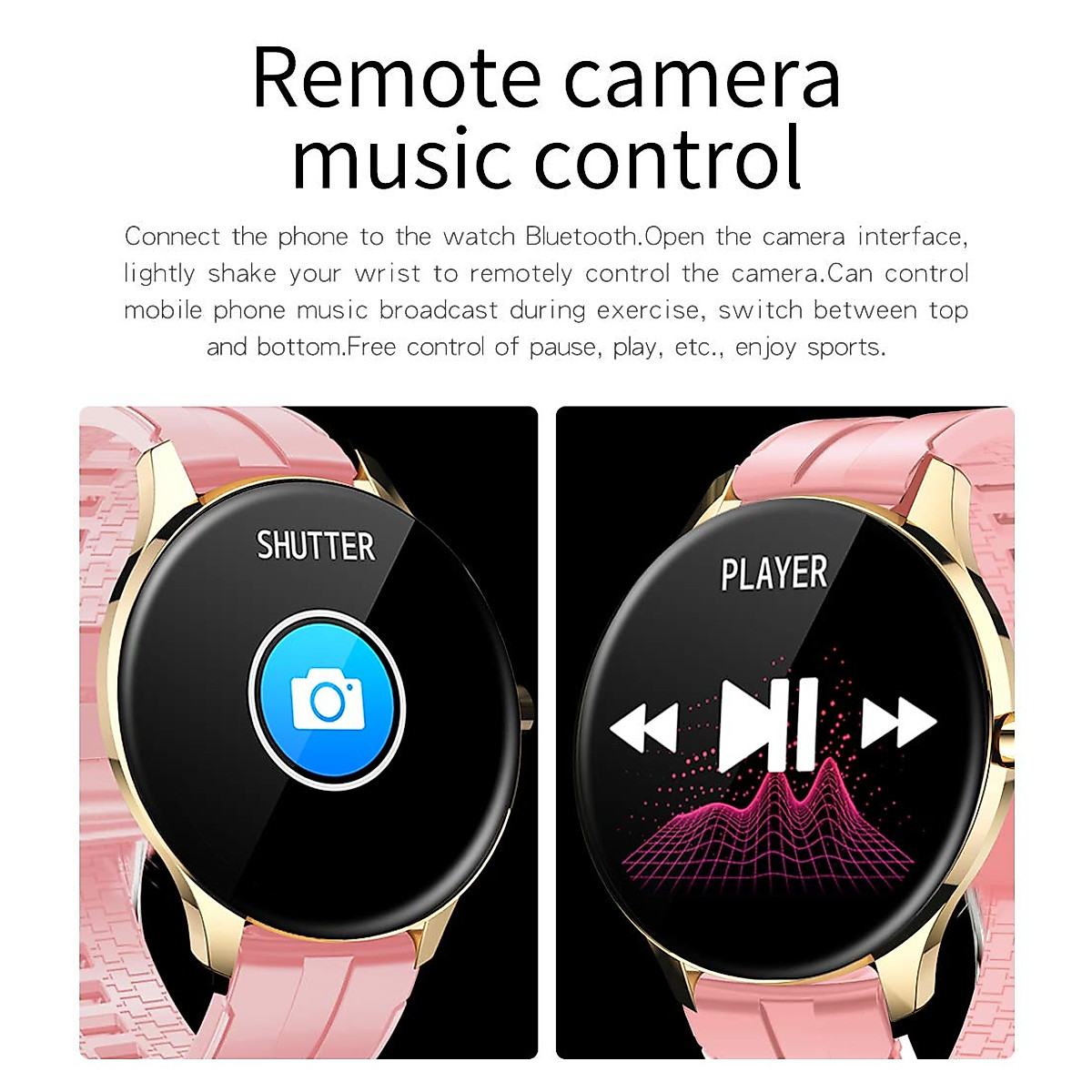 SYSMARTS Fitness Trackers,Health Sports Smart Watch with Heart Rate & Sleep Monitor,Calorie Step Counter,1.3" Touch Screen,IP68 Waterproof Pedometer Activity Trackers for Women Men (Rose Pink)