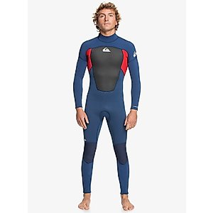 Quiksilver Mens Prologue 3/2 GBS Back Zip Wetsuit - Insignia/High Risk | Large
