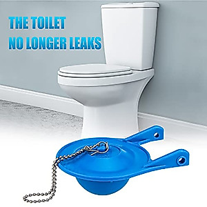 Gerber Toilet Flapper Replacement, 2 Pack 3 inch for Gerber 99-788 with 2 Toilet Handle Chains Ullnosoo Rubber Water Saving, Easy to Install