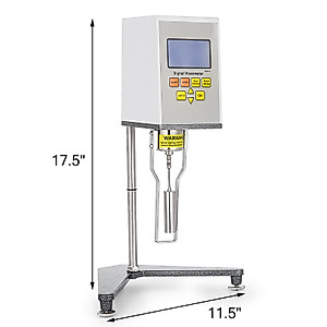 VEVOR Digital Viscometer 1-100000 mPa.s Digital Rotary Viscometer NDJ-9S Fluidimeter Tester Meter Accuracy Plus or Minus 2% Newton Liquid Viscometer Digital Portable (NDJ-9S)