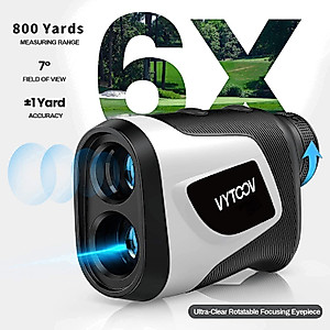 Golf Range Finder 800Yards Golf Rangefinder with Slope Continuous Scan Golf Yardage Rangefinder with Flagpole Locking Vibration Legal Laser Distance Rangefinders for Competition Hunter & Golfer Gift