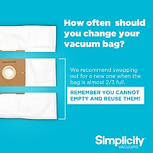 Simplicity Vacuums Jill Canister Vacuum Cleaner, Hardwood Floor Vacuum with Dual-Certified HEPA Vacuum Filter and Bag, Small and Compact Stair Vacuum, Jill.12