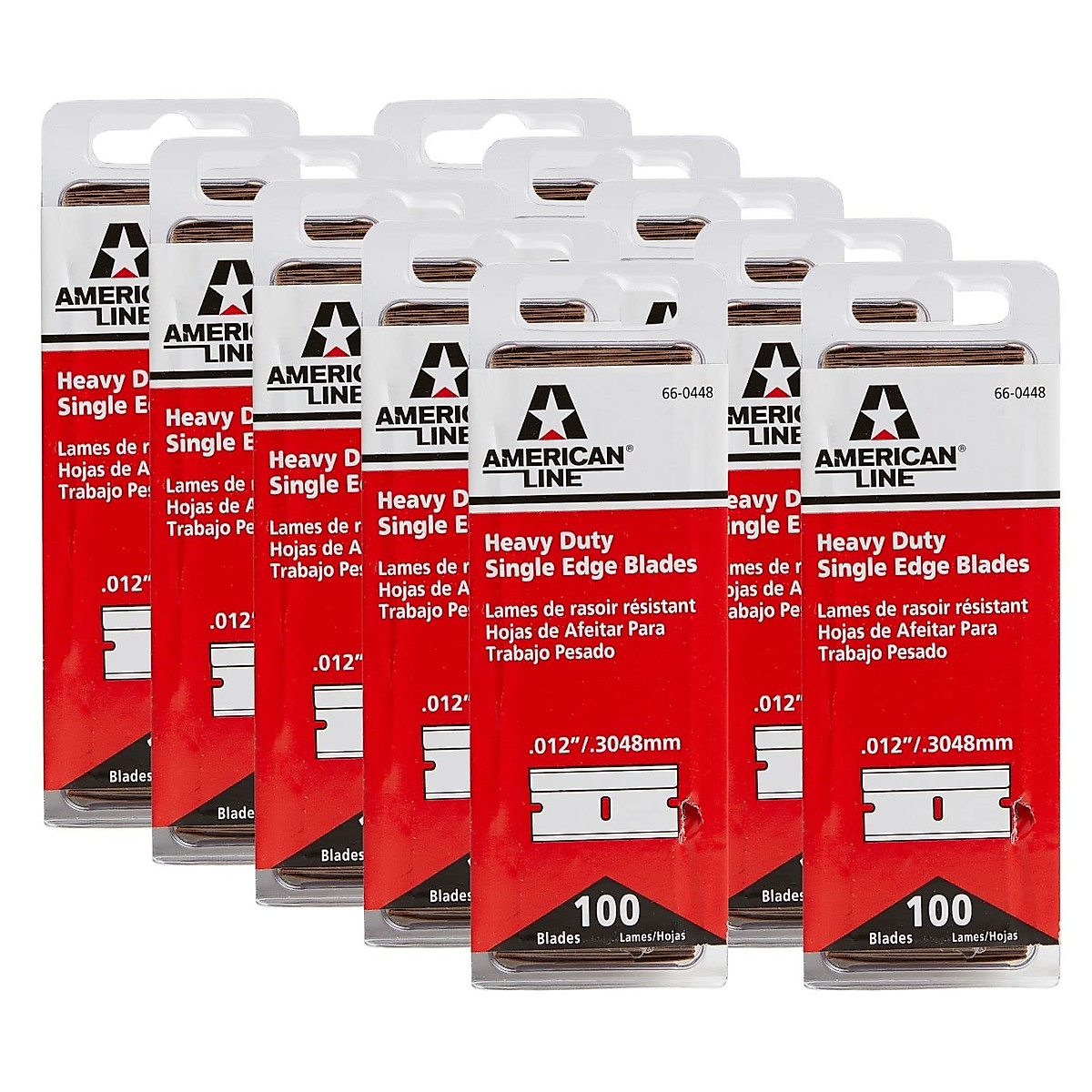 American Line Single Edge Razor Blades - 1000-Blades - 0.012" Heavy Duty High Carbon Steel for Extra Durability and Long Life - 66-0448