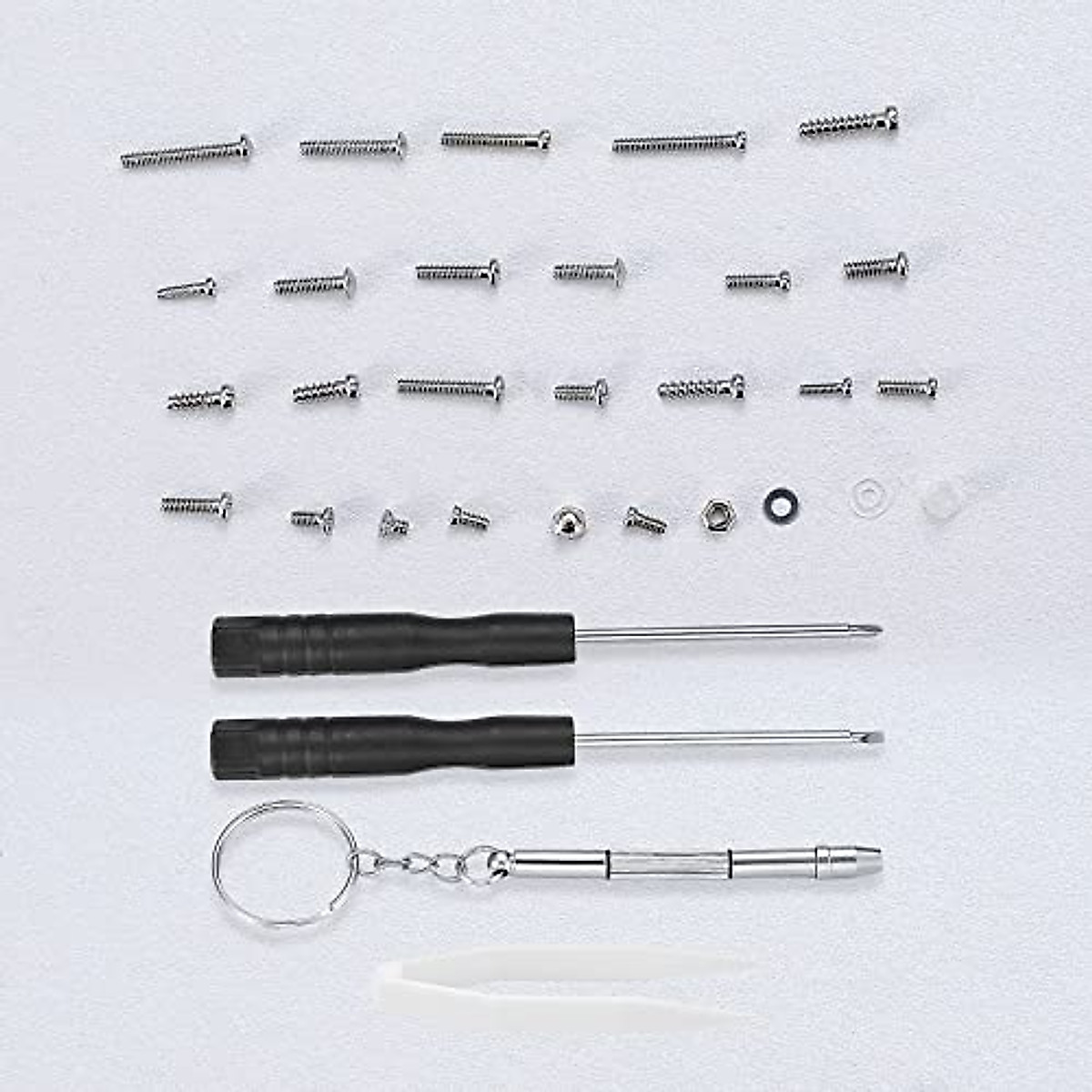 Eyeglasses Repair Kit, Sunglasses Repair Kit, Includes Glasses Screws and Screwdrivers, Glasses Nose Pads,Glasses Cloth, Tweezer, for Glasses, Sunglasses, Watch, Repair Kit - 500 Pcs