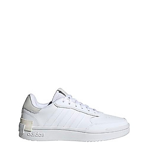 adidas Women's Postmove Basketball Shoe, White/White/Chalk White, 10