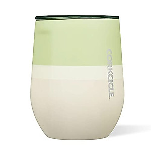 Corkcicle Star Wars Baby Yoda Grogu Stemless Wine Beverage Tumbler, Triple Insulated Stainless Steel, Easy Grip, Non-slip Bottom, Keeps Beverages Chilled for 9 Hours, Reusable Cup with Lid, 12 oz