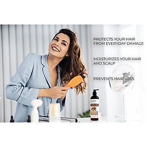 velona Argan Oil - 16 oz | Morocco Oil | Stimulate Hair Growth, Skin, Body and Face Care | Nails Protector | Unrefined, Cold Pressed | Cap Kit