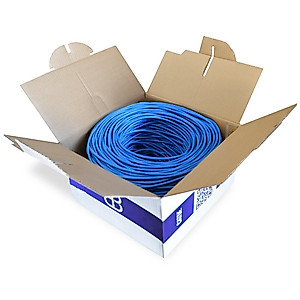 Dripstone 600001 1000ft CAT5e 4/UTP Ethernet LAN Cable 24AWG Network Wire (Blue)