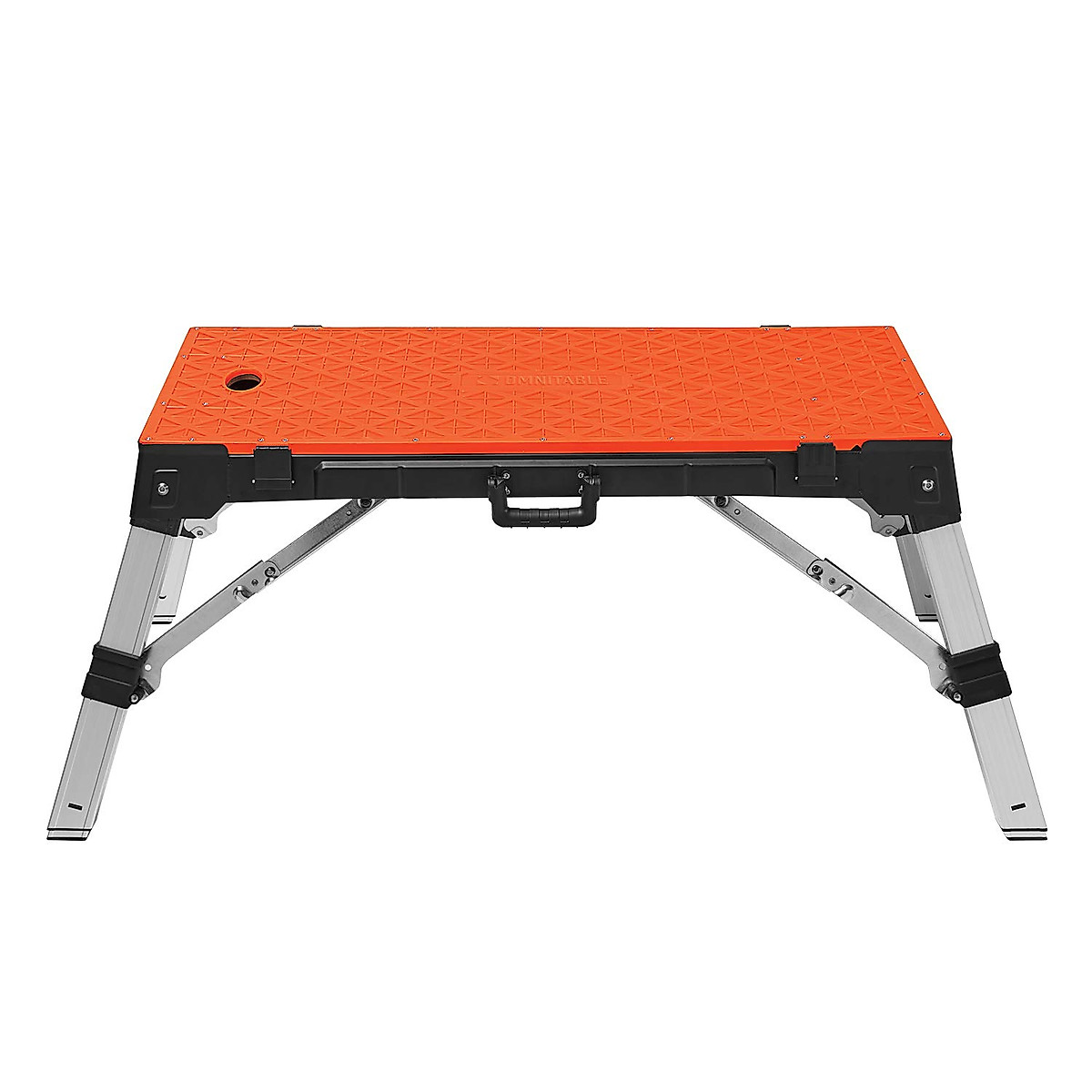 Disston 30146A OmniTable 4 in 1 Portable Workbench Work Table Dolly Scaffold and Creeper Adjustable Height with Folding Legs with Free Blu-MOL Jigsaw Blade Set (E0130146)