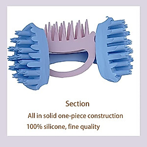 jadefun 100% Silicon Manual Scalp Massager Exfoliator Waterproof Head Scrubber Shampoo Brush for Shower Soft and Gentle for Men Women Boys Girls Kids