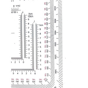 Gotical New and Improved Version Military Style MGRS/UTM Coordinate Grid Reader, and Protractor,Coordinate Scale Map Reading and Land Navigation Topographical Map Scale (Pack of 1)