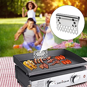 Grill Food Mesh Screen, Grill Grease Cup Filter, Stainless Steel Food Fighter Mesh Screen Blocks Food Falling into Tray, Cooking Accessories for Black Stone Flat Top Griddle and Other Grills