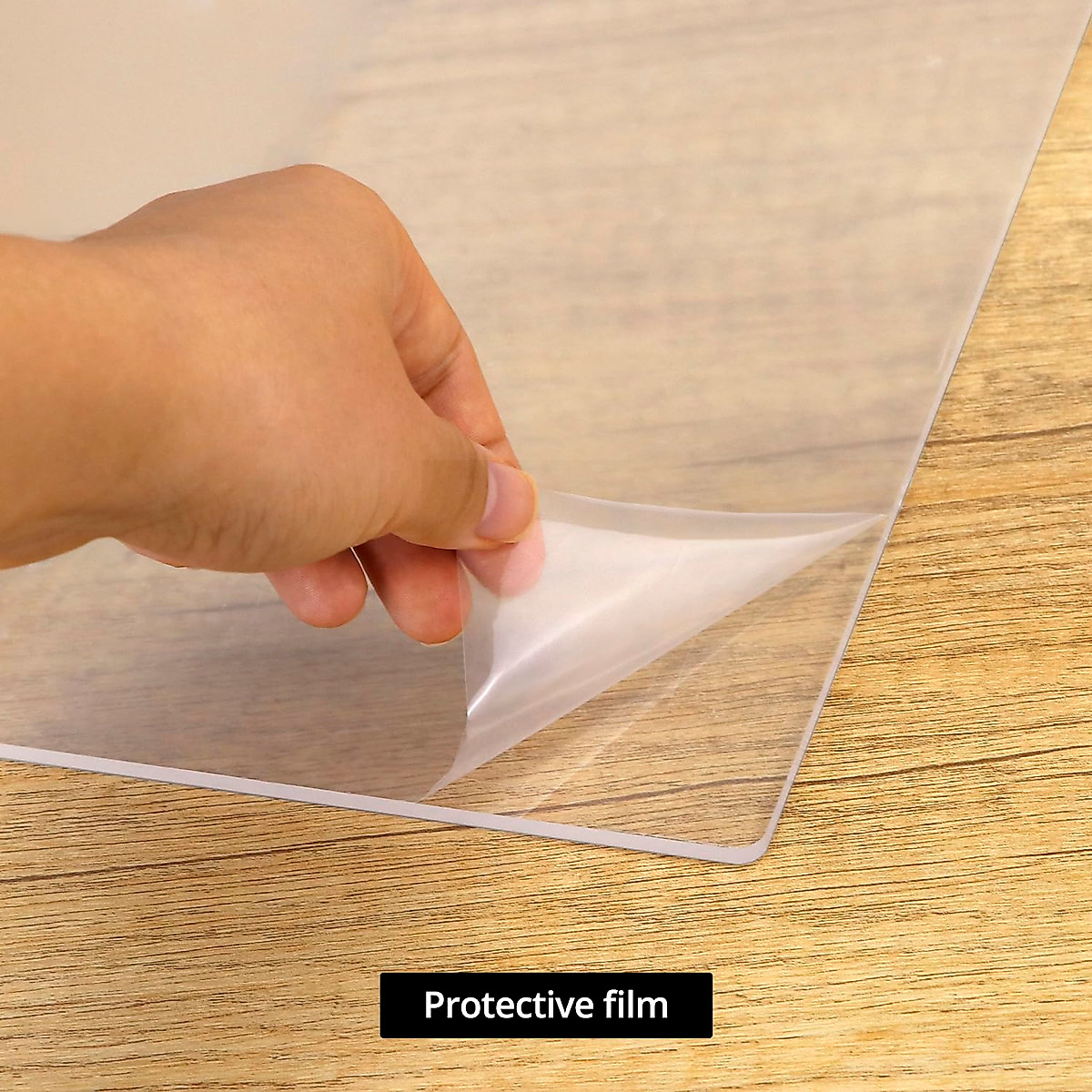 QWORK Acrylic Floating Shelves - Set of 2 12 Inch, Clear Wall-Mounted Display with Screws & Anchors - 4mm Thick