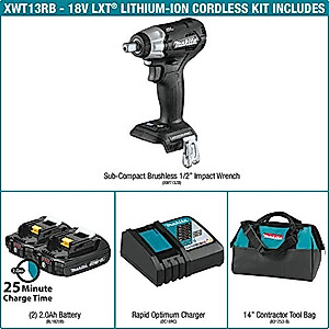 Makita XWT13RB 18V LXT Sub-Compact 1/2" Impact Wrench