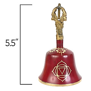Blue Third Eye Chakra Tibetan Bell (Note E) - 5.5 Inches H x 3 Inches D - Chakra Meditation Harmony
