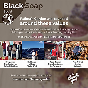 Fatima's Garden Argan Oil Black Soap - Exfoliating Cleanser, 1Kg